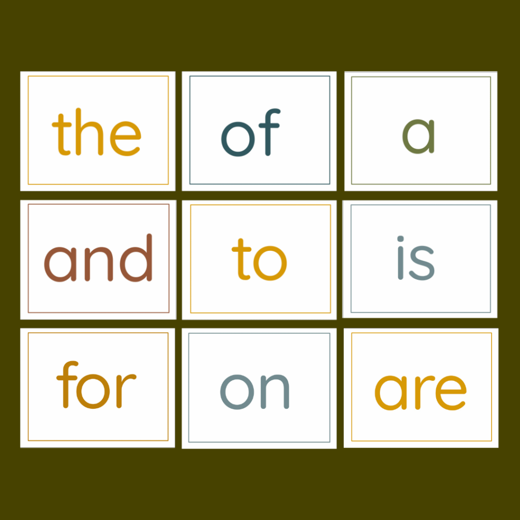 100 Sight Word Flash Cards – Acorn to Oak