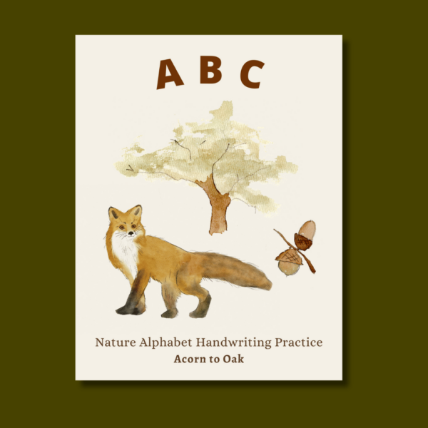 Nature Alphabet Tracing Worksheets – Acorn to Oak